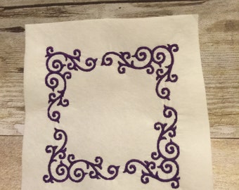 Fancy Frame Embroidery Design Fancy Frame Applique | Etsy