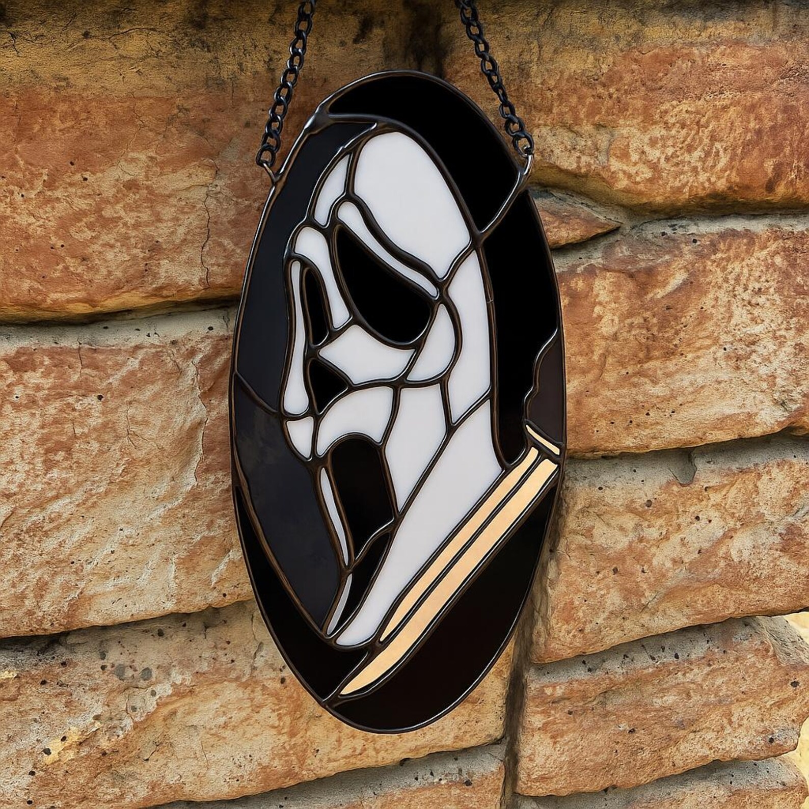 Ghostface Scream Horror Movie Halloween Stained Glass Suncatcher *made ...