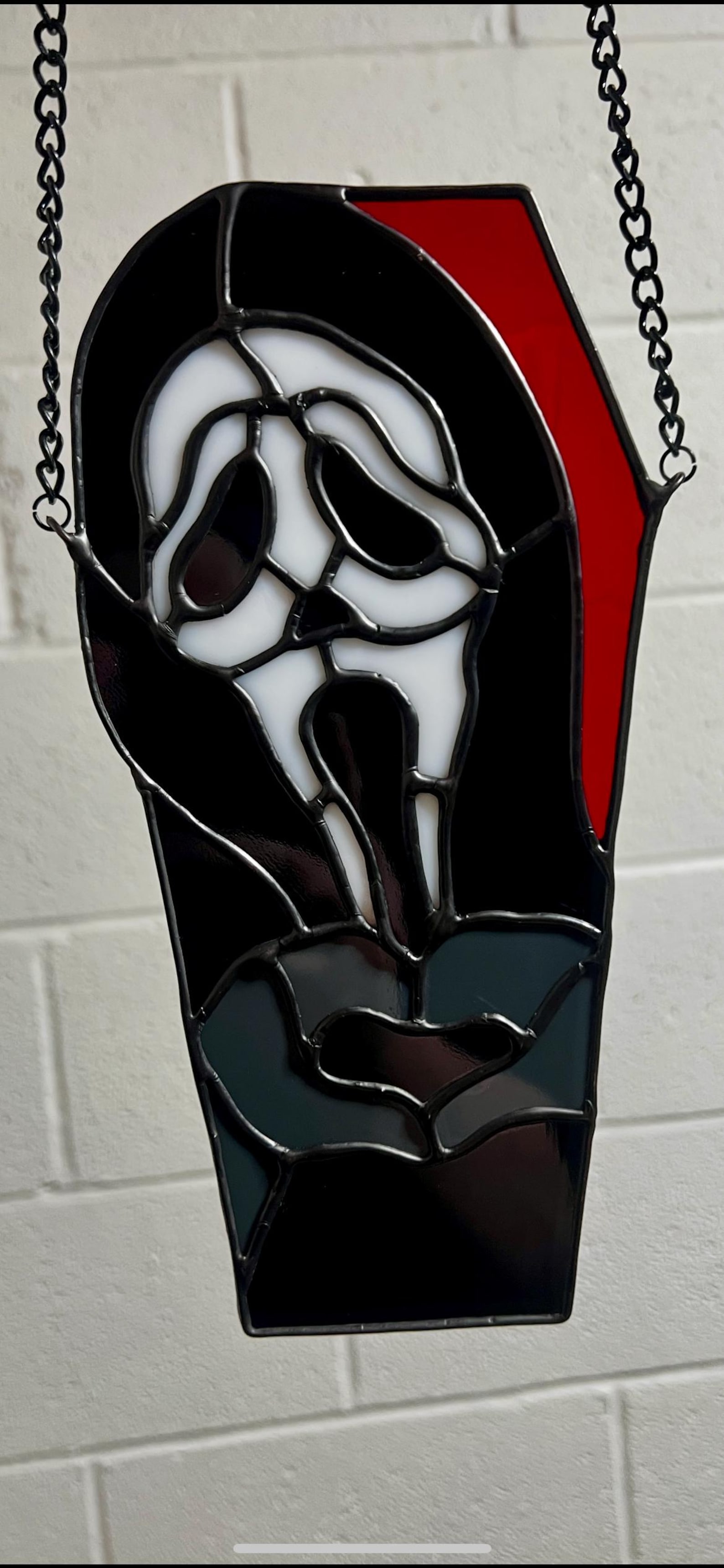 Ghostface Scream Horror Movie Halloween Stained Glass Suncatcher *made ...