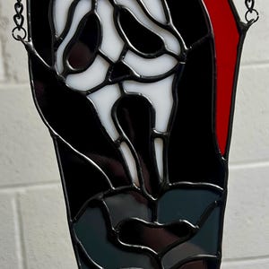 Ghostface Scream Horror Movie Halloween Stained Glass Suncatcher *made ...