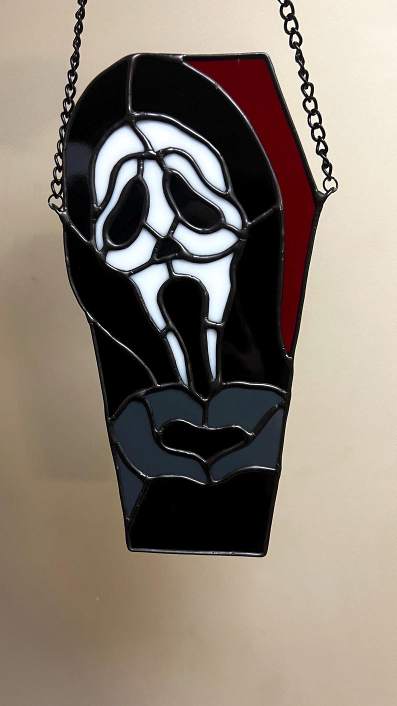 Ghostface Scream Horror Movie Halloween Stained Glass Suncatcher *made ...