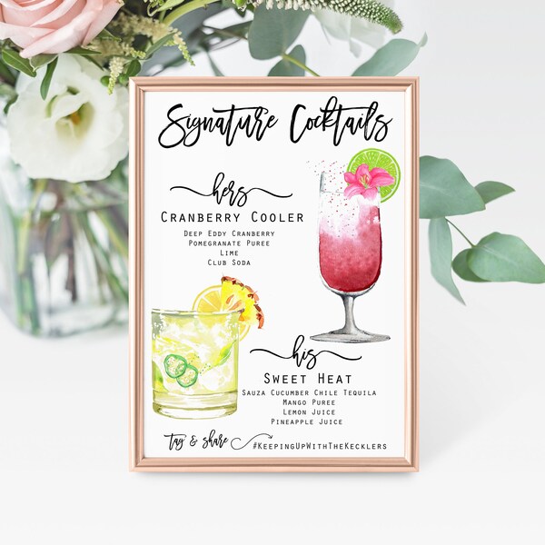 Cocktail Signs - Etsy