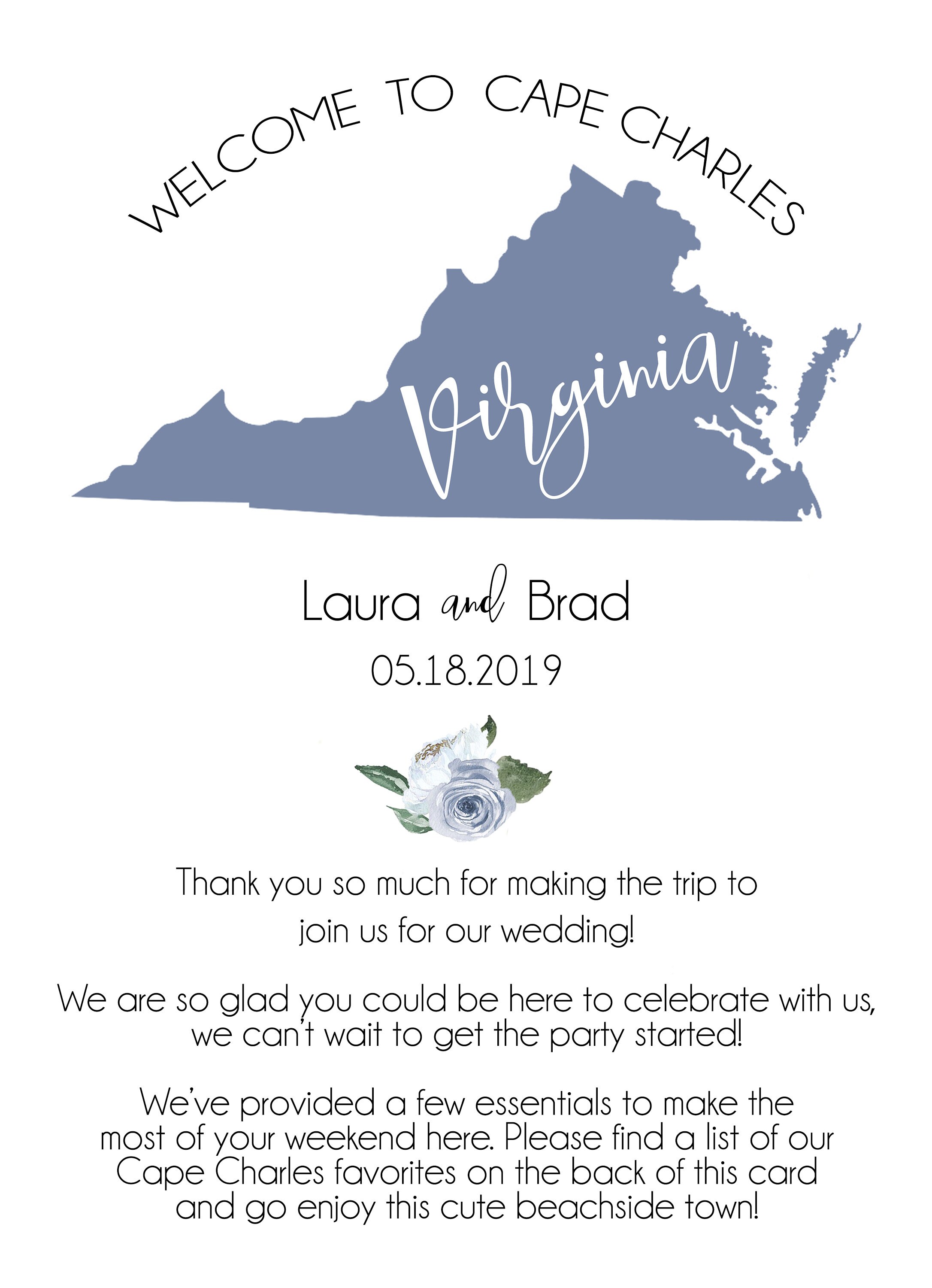 Welcome Bag Card Wedding Details Welcome Bags Guest Bag | Etsy