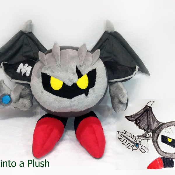 Dark Meta Knight Plush - Etsy