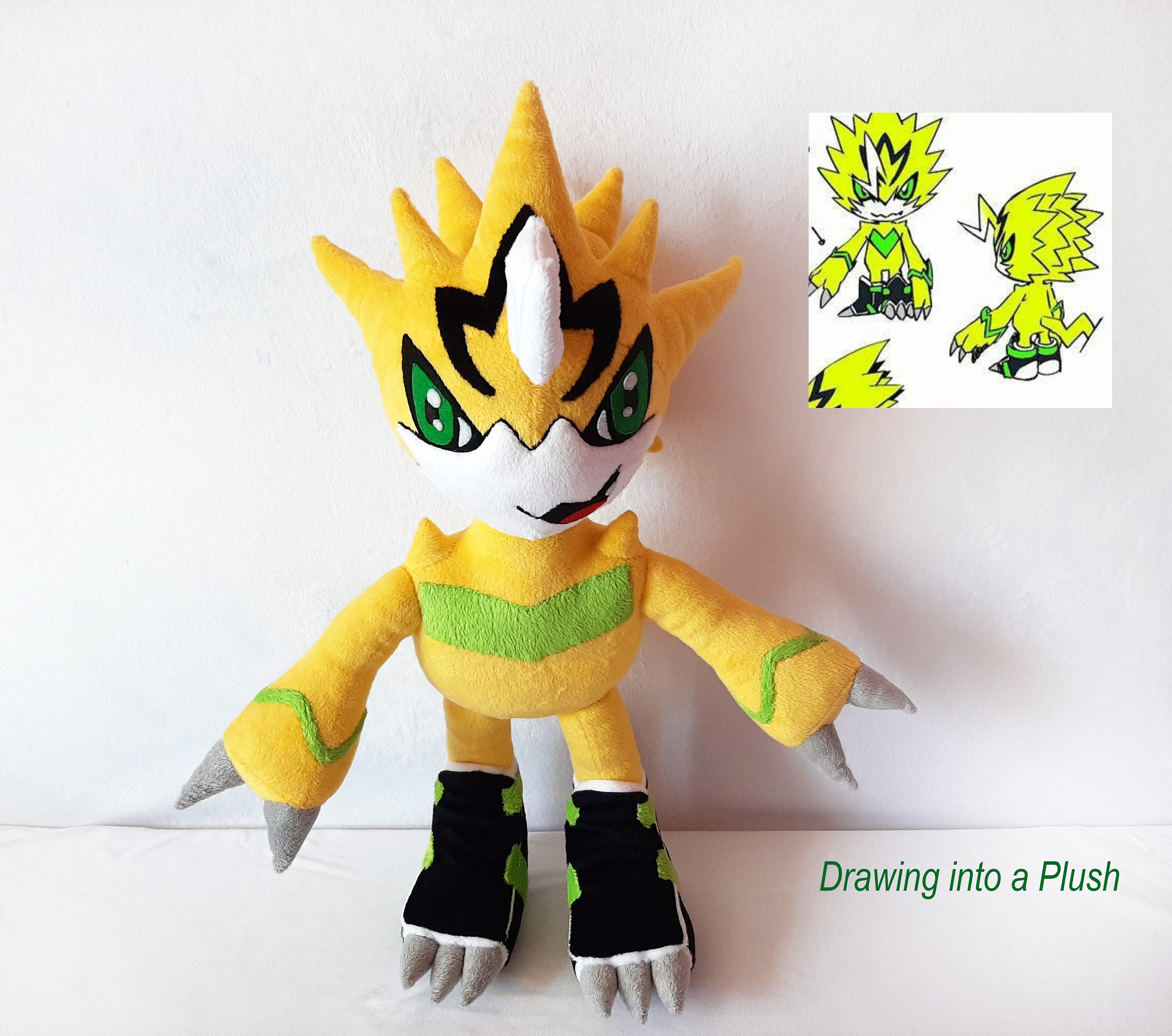 Custom Plush Just Digimon Pulsemon Inspired Funmade - Etsy