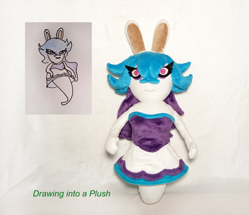 Custom Plush Just Like Midnite Rabbid From Mario Rabbids - Etsy Canada