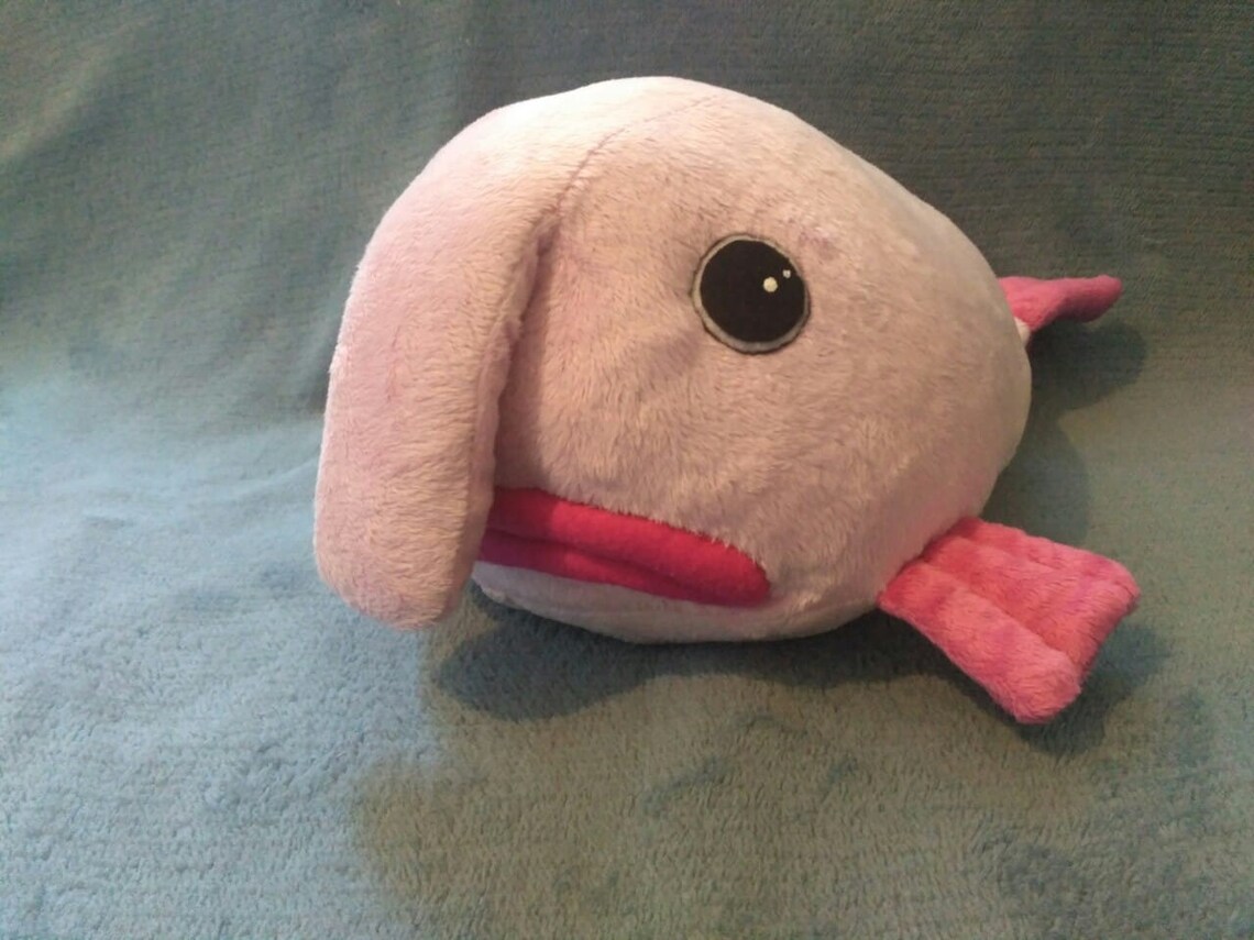 Blobfish plushie handmade kawaii blobby fish stuffed soft | Etsy