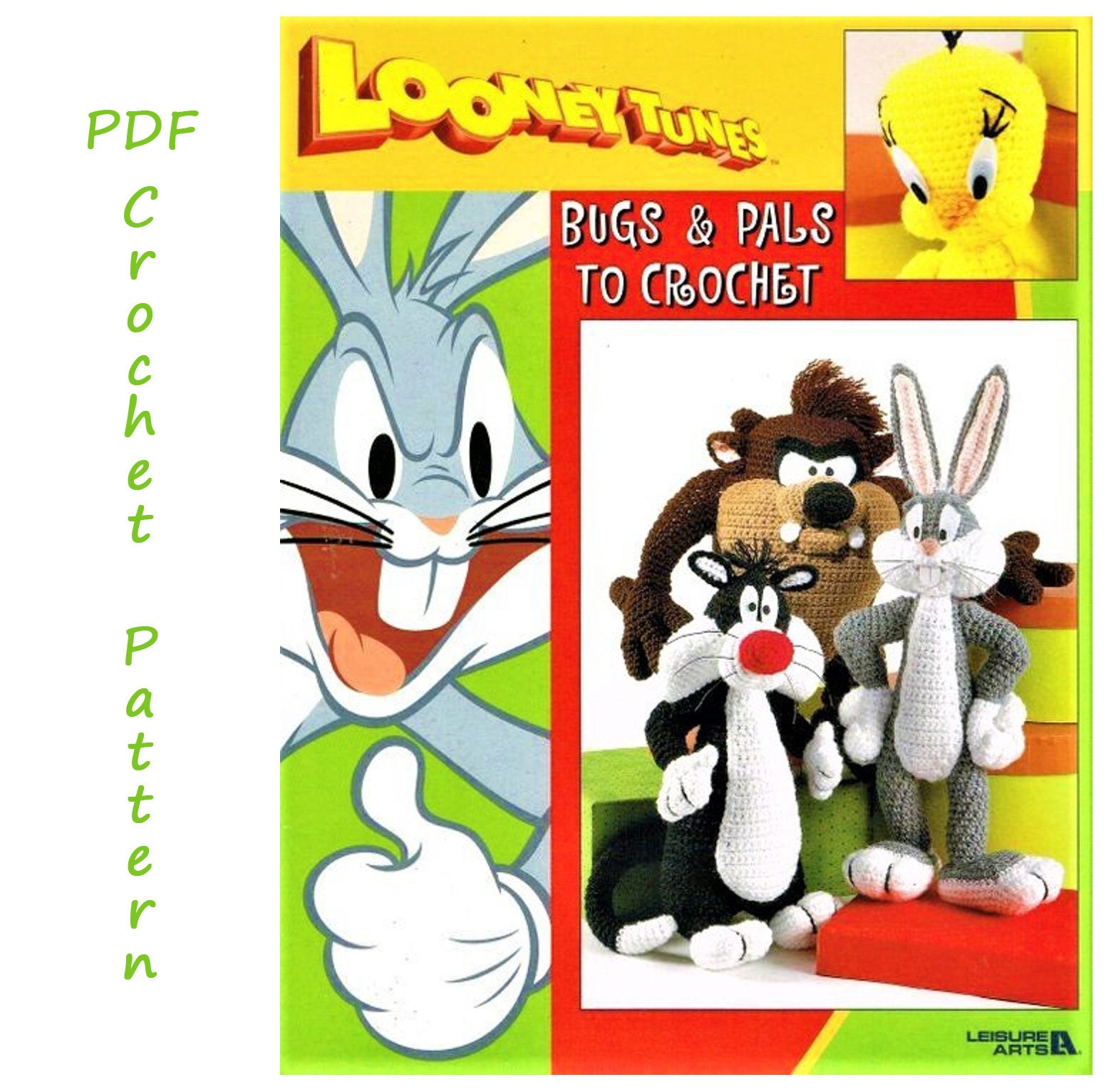 Kids' Crafts Looney Tunes Sylvester & Tweety Bird Crochet Patterns 4 ...