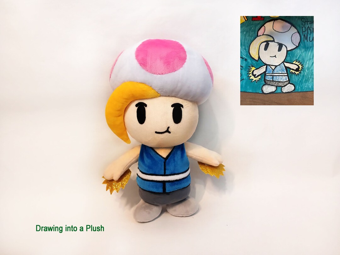 Custom Plush Just Like Prince Mush Paper Mario Inspired funmade ...