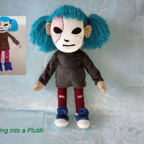 Custom Plush Just Like Sally Face Inspired Plush Funmade Etsy