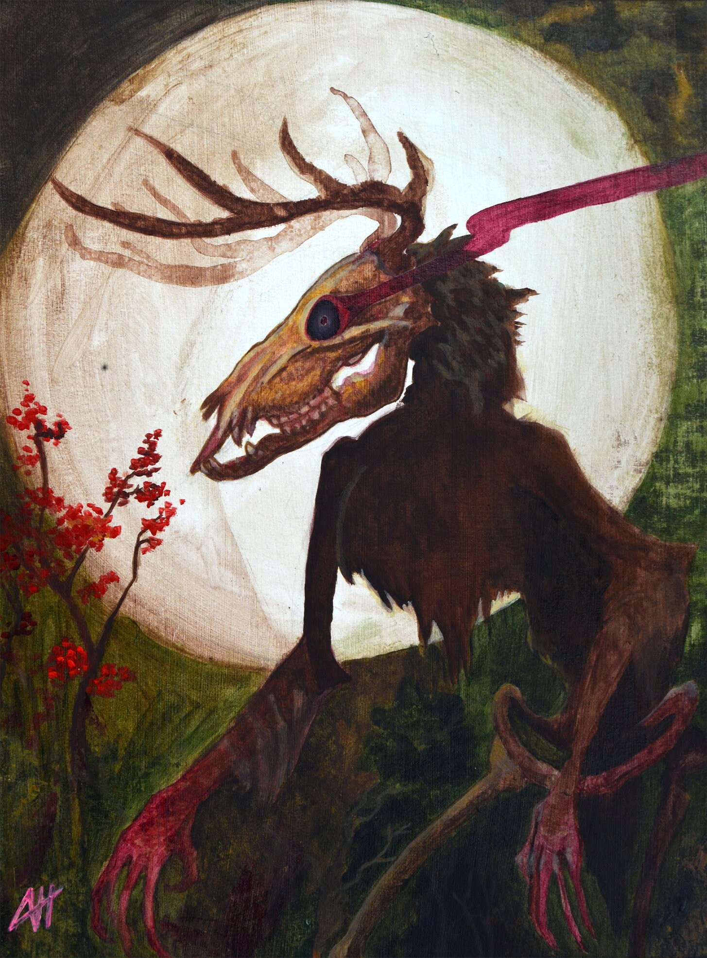 Forest of Decay Original Artwork Cryptid Supernatural Fantasy Horror - Etsy