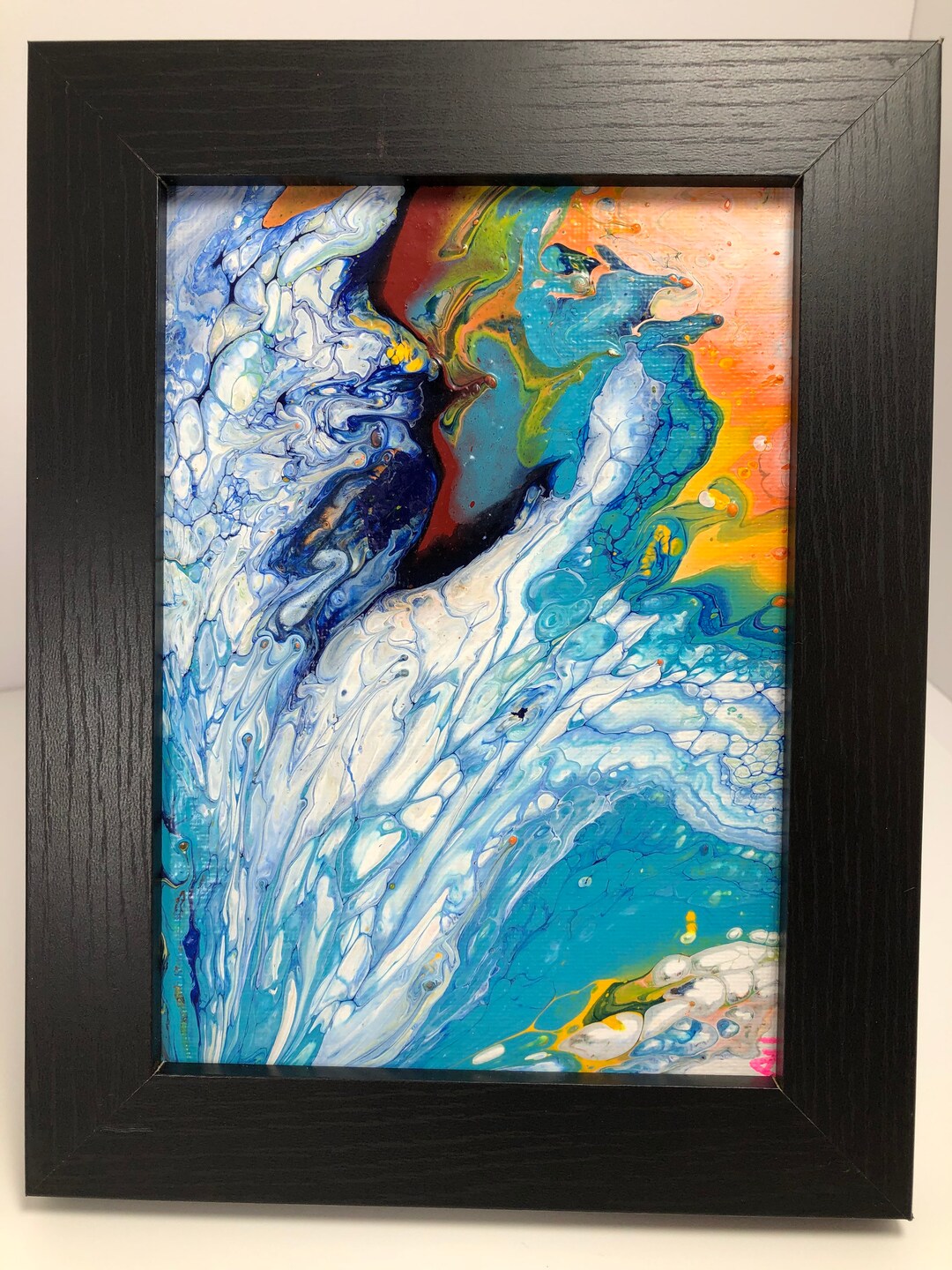 Tidal Wave Splash Original Canvas Painting Framed - Etsy