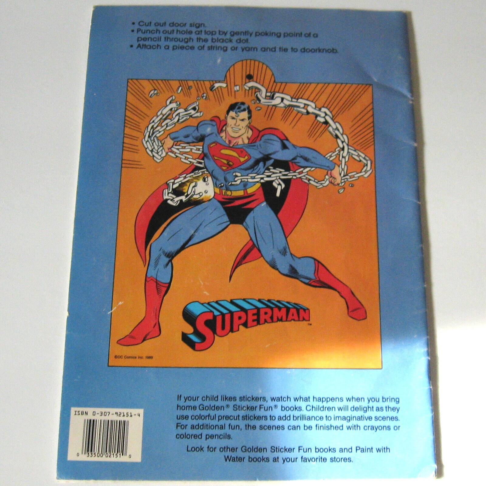Vintage superman Sticker Fun Booklet From DC Comics 2151 VG Condition ...