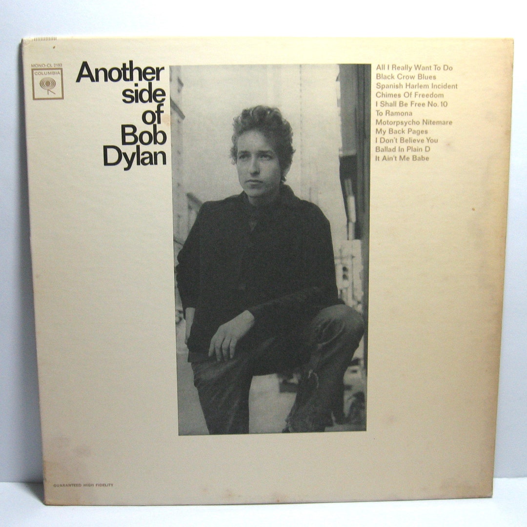 Vintage 1964 "another Side of Bob Dylan" Vinyl Album, Monaural #CL2193 ...