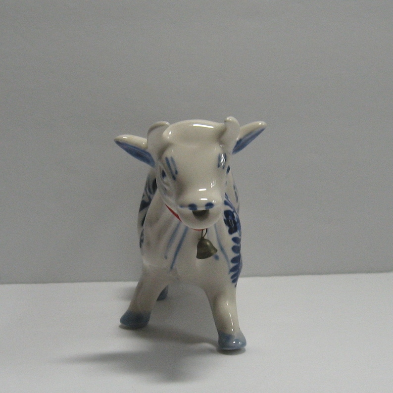 Vintage 1950s Charming Delfts Blue Ceramic Cow Creamer, Made in Holland ...
