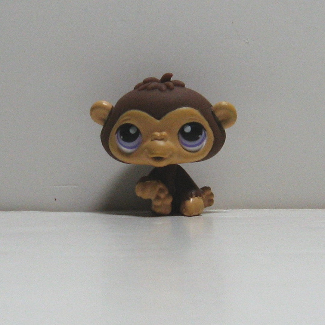 LPS Littlest Pet Shop Authentic 2008 Brown With Beige, Rare Blue Magnet ...