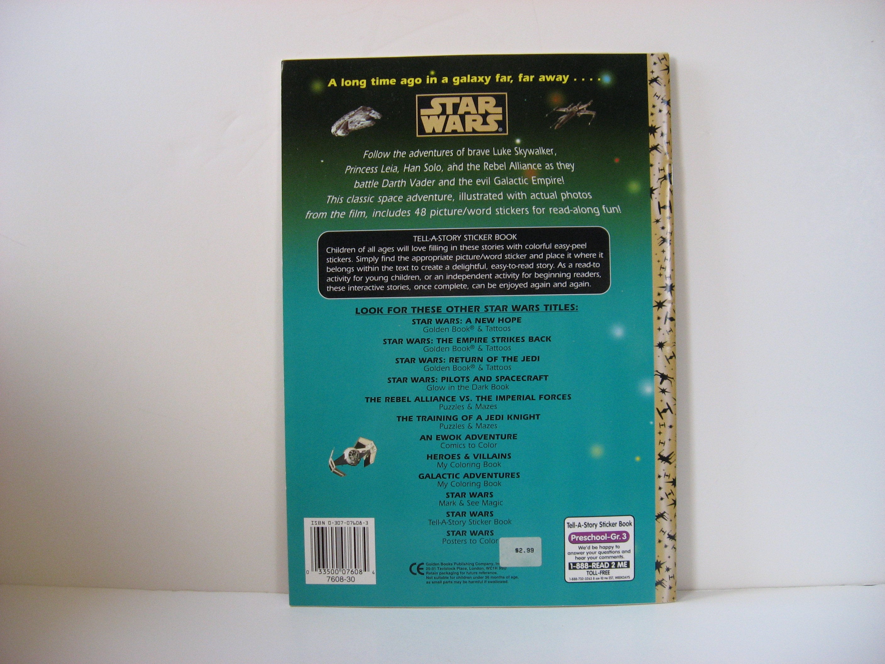 Vintage Star Wars 1990's Golden Book Sticker Book Full - Etsy