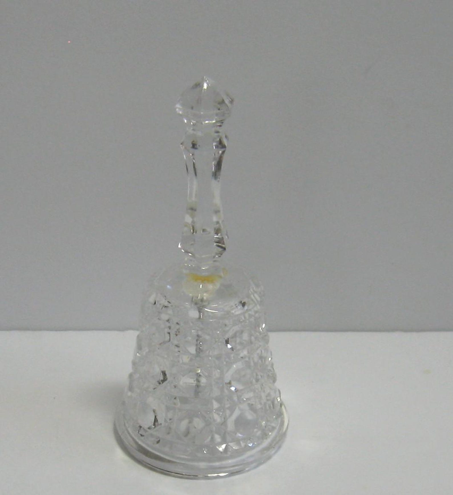 Beautiful Vintage 1980s Clear Crystal Glass Dinner Bell, Pinwheel ...