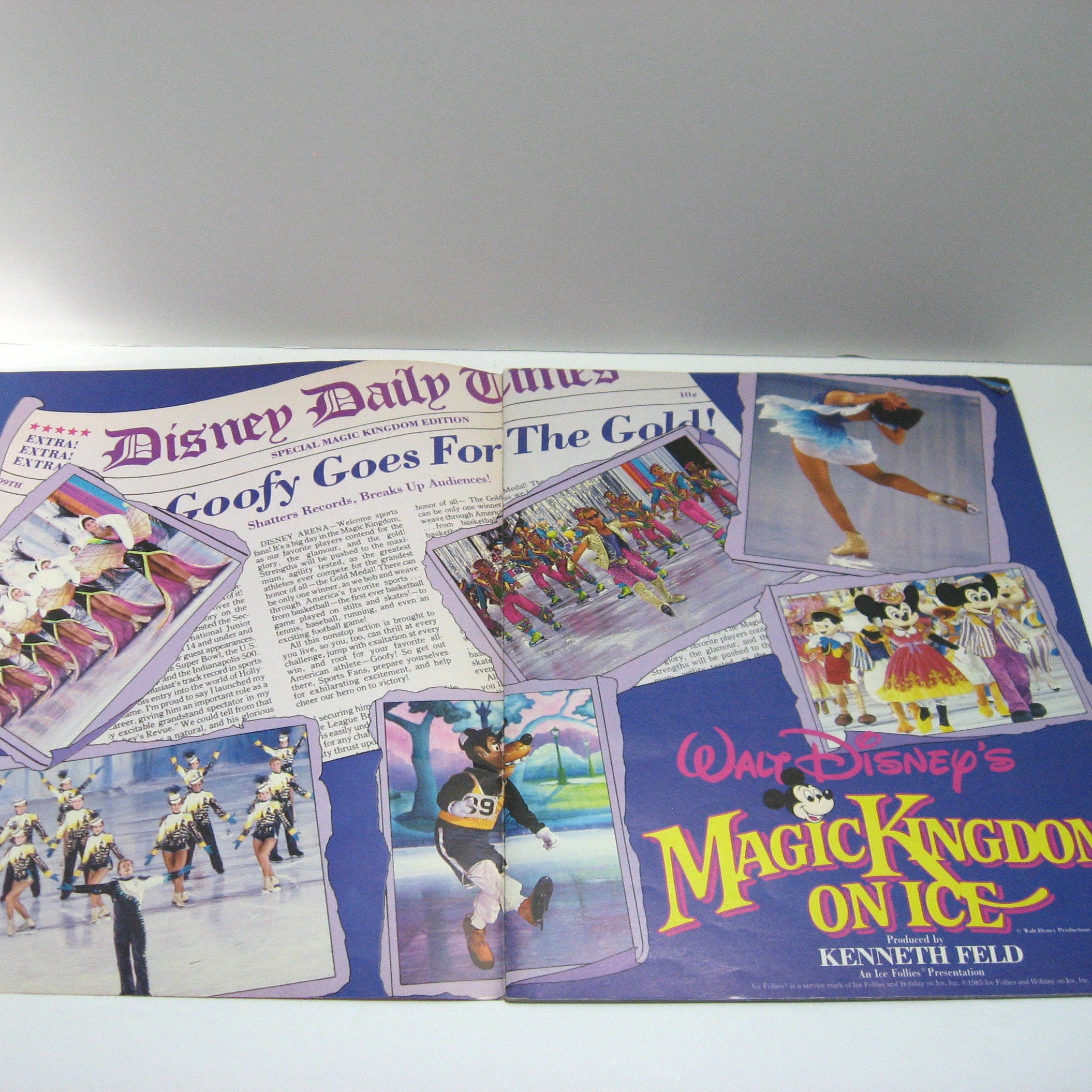 Vintage 1985 Walt Disney Production, "magic Kingdom on Ice" Souvenir ...