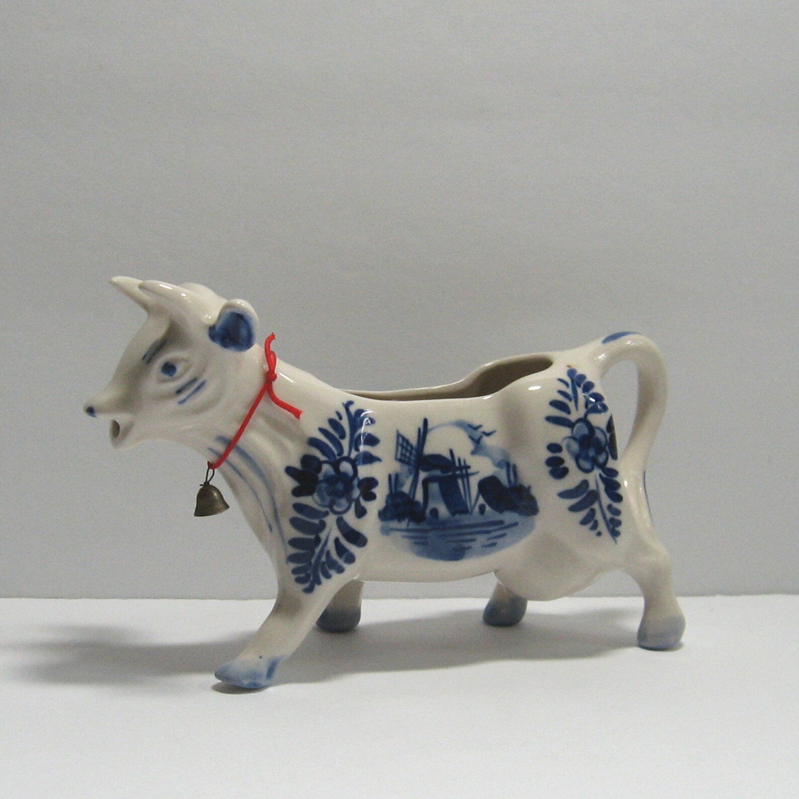 Vintage 1950s Charming Delfts Blue Ceramic Cow Creamer, Made in Holland ...