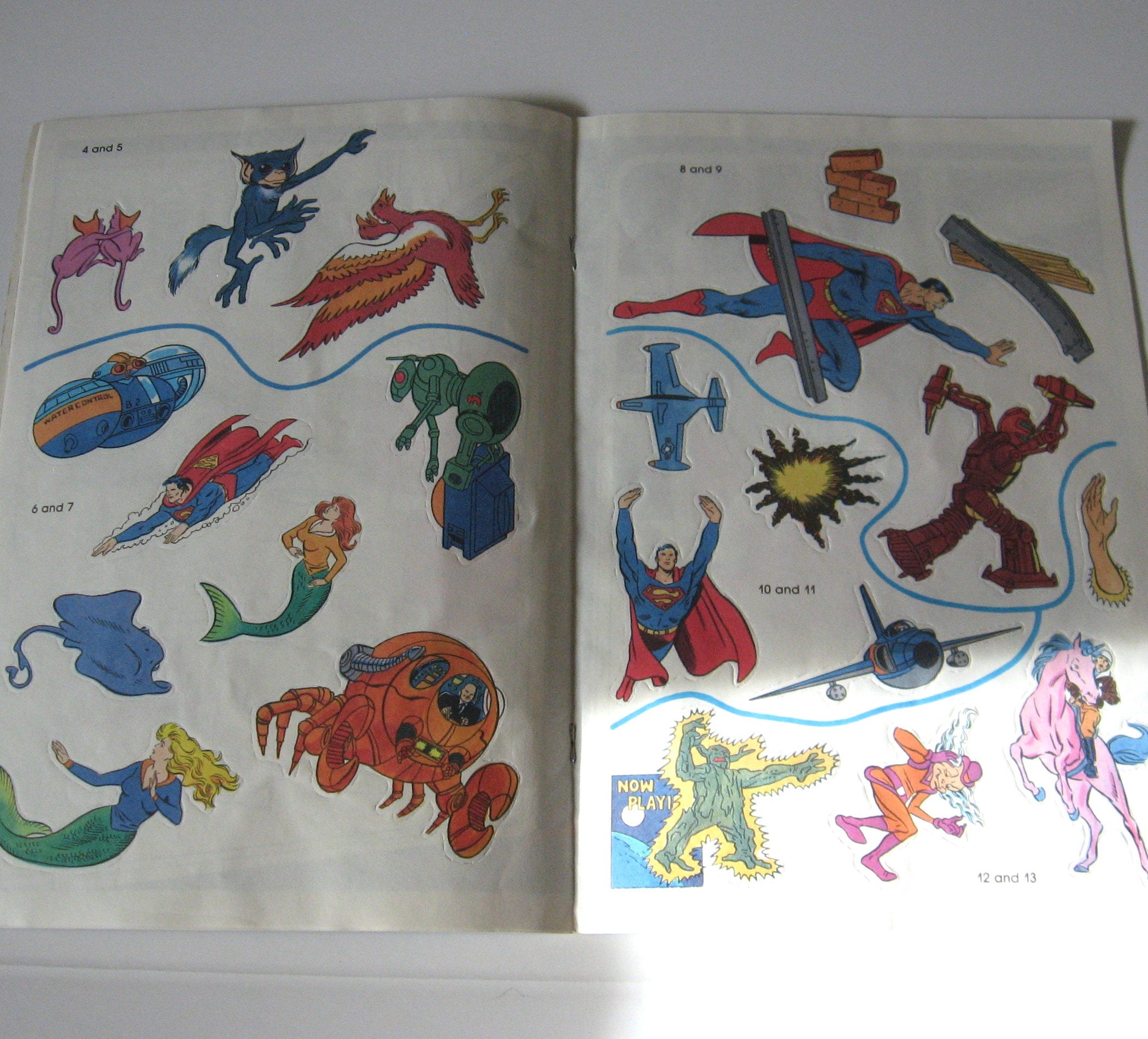 Vintage superman Sticker Fun Booklet From DC Comics 2151 VG Condition ...