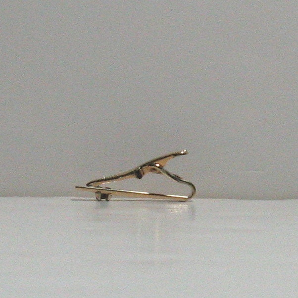 Vintage 1970s, Swank Gold Tone Tie Clip With Wishbone, 1 1/4" Skinny ...