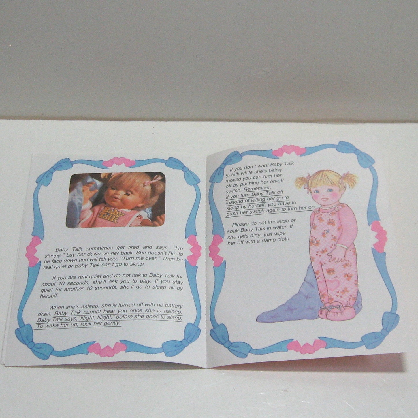 Vintage 1986 Booklet "spend A Day With Baby Talk", Instructions for ...