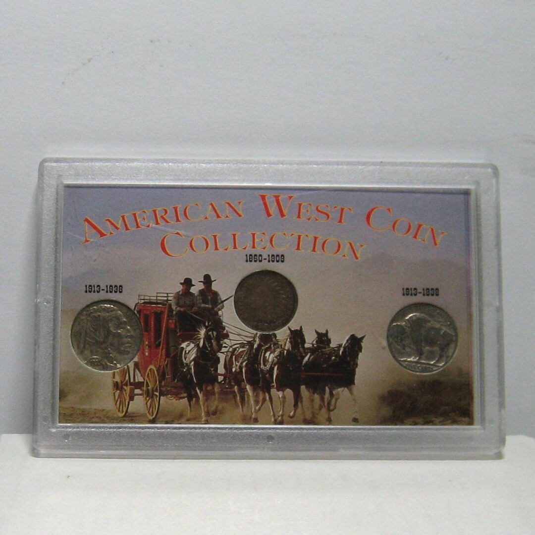 Vintage 1994 American West Coin Collection, 2 Buffalo Nickles 1935 ...