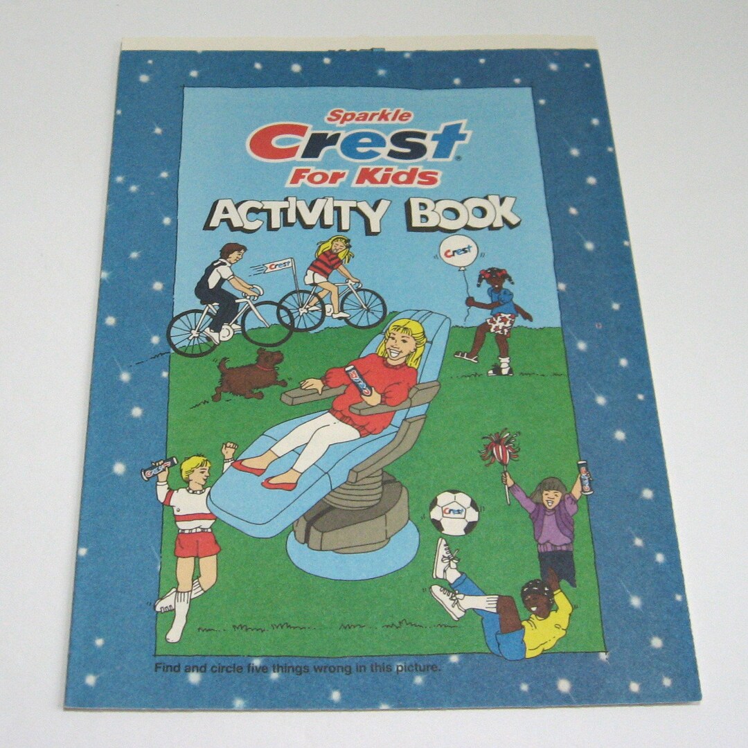 Vintage 1980s, "sparkle Crest for Kids Activity Book", Hard to Find ...