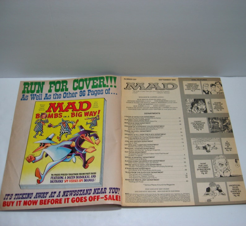Vintage September 1990 mad Magazine, 297, mad Look at Boxing, Guide to ...