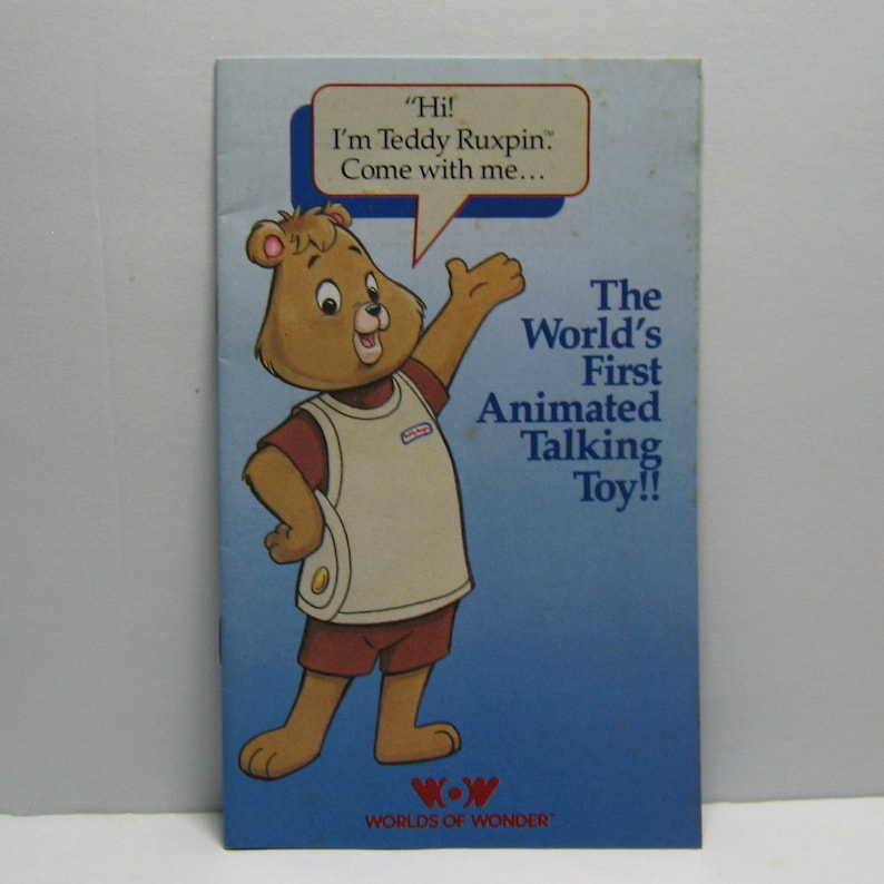 Vintage 1985 "teddy Ruxpin" Booklet, Worlds of Wonder, Info on Teddy's ...