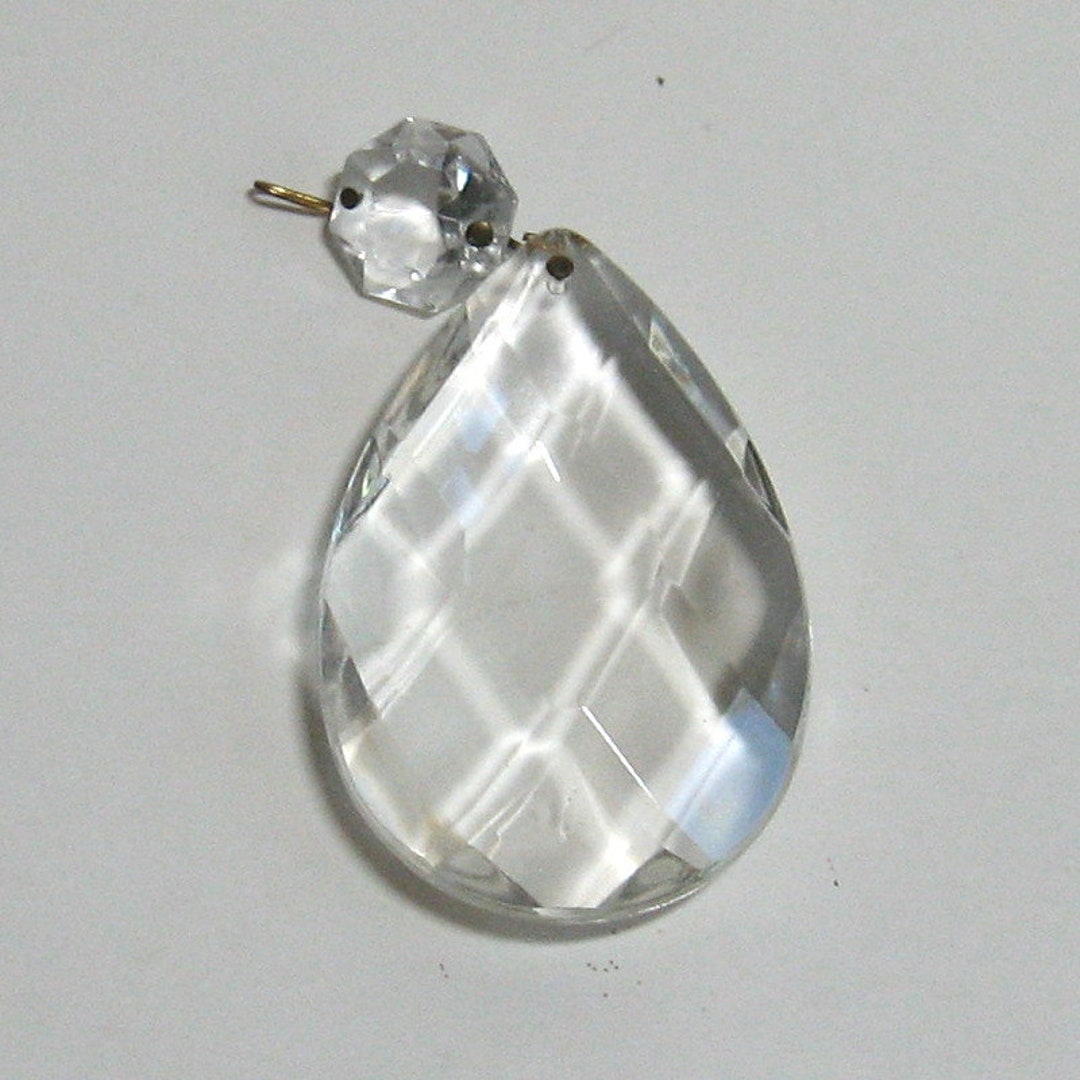Vintage 1950s Chandelier Tear Shape Small Glass Prism Excellent - Etsy