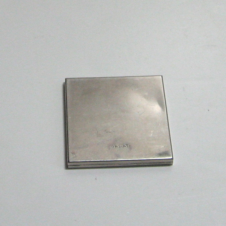 Vintage 1960s Trifari Compact Double Mirror, Silver Tone Metal Made in ...