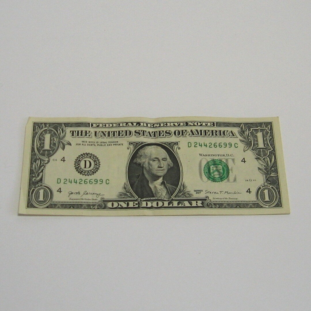 2017 Fancy Serial Number One Dollar Bill, Four Pairs, 96.1% Very Cool ...