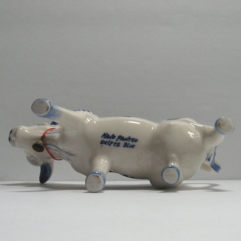 Vintage 1950s Charming Delfts Blue Ceramic Cow Creamer, Made in Holland ...