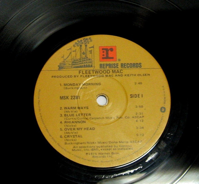 Vintage 1975 "fleetwood Mac" Vinyl Record Album, #MSK2281, Stereo, 11 ...
