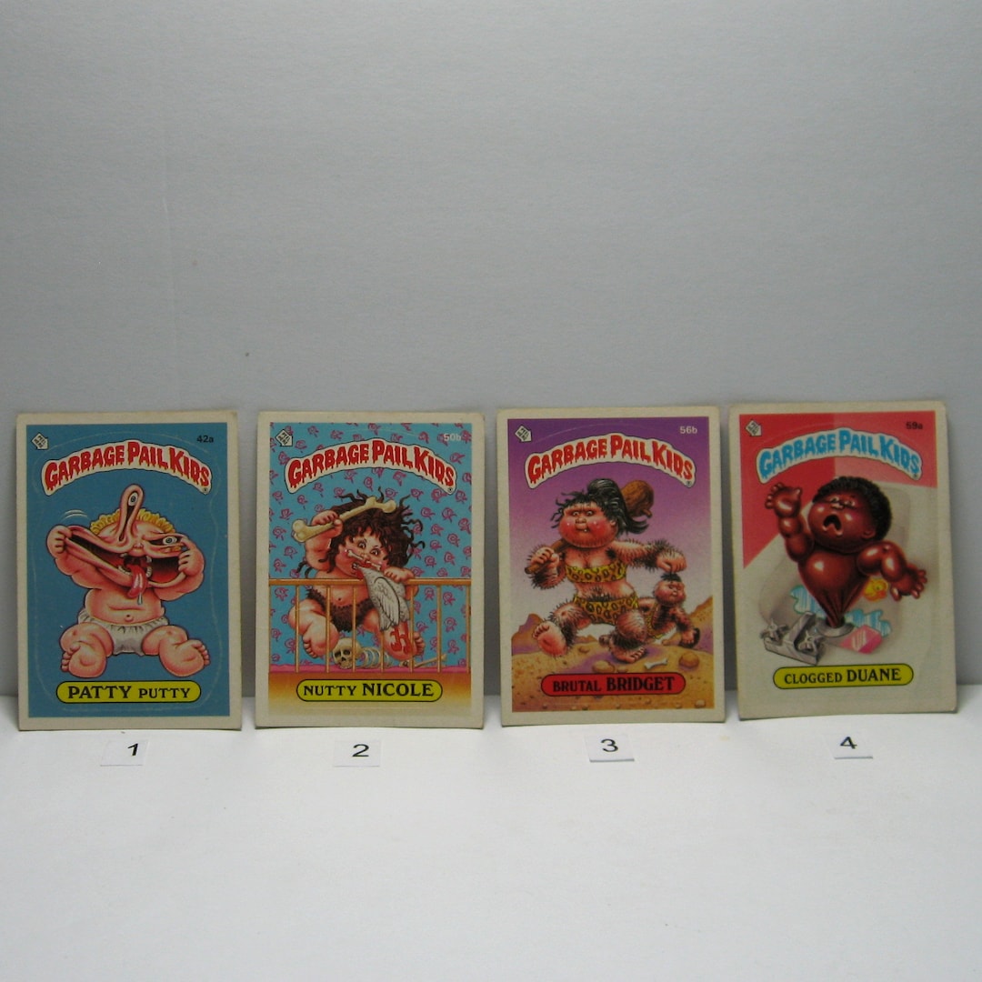 Vintage 1980s Garbage Pail Kids Cards, "patty Putty-42a, Nutty Nicole ...