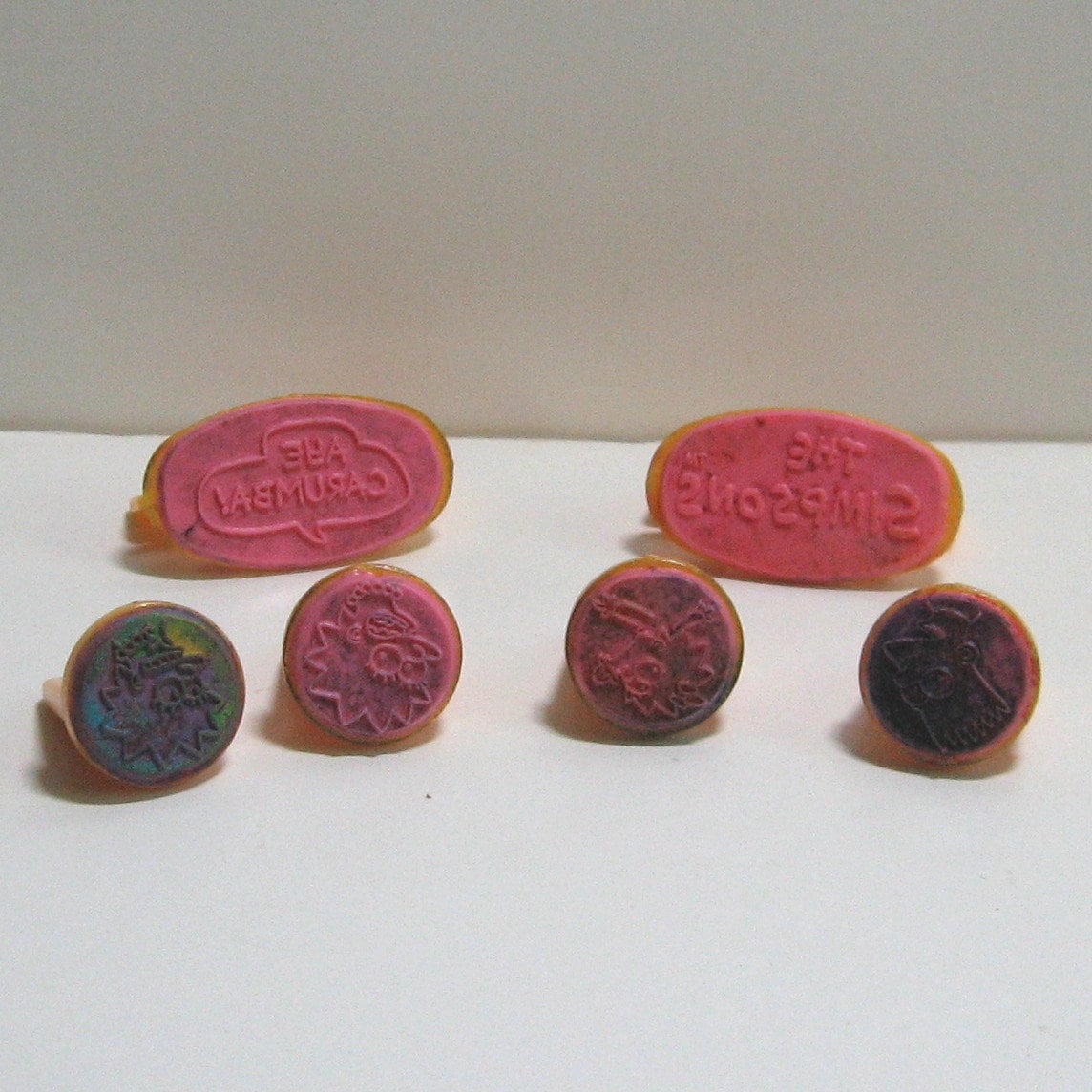 Vintage 1980s the Simpsons Children, Rubber Stamps Set, Bart, Lisa ...