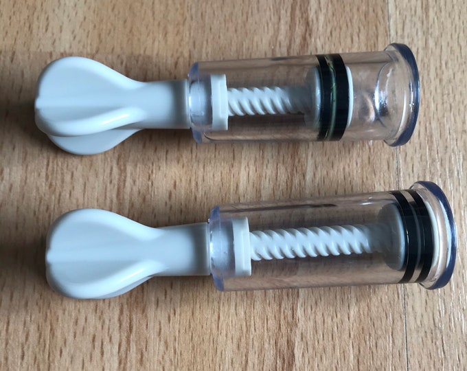 Pair Of Nipple Pumps Vacuum Breast Pump For Submissive Women Bdsm Play Uk Suction Etsy