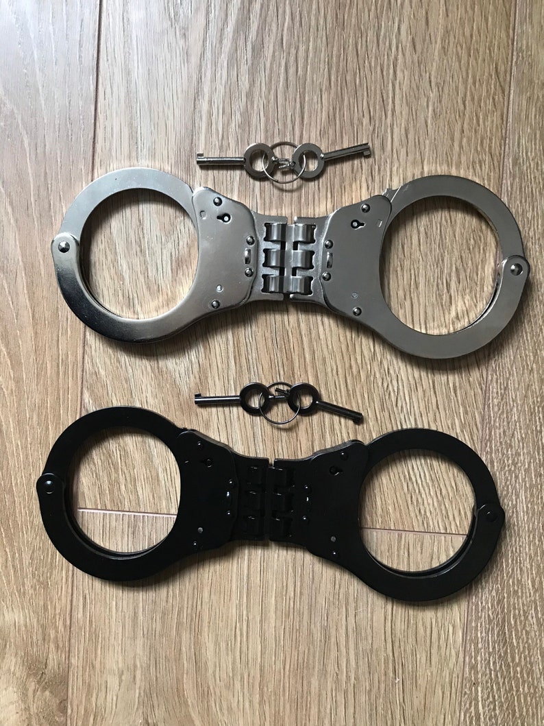 Police Hinged Handcuffs Heavy Duty Metal Restraints Bondage - Etsy