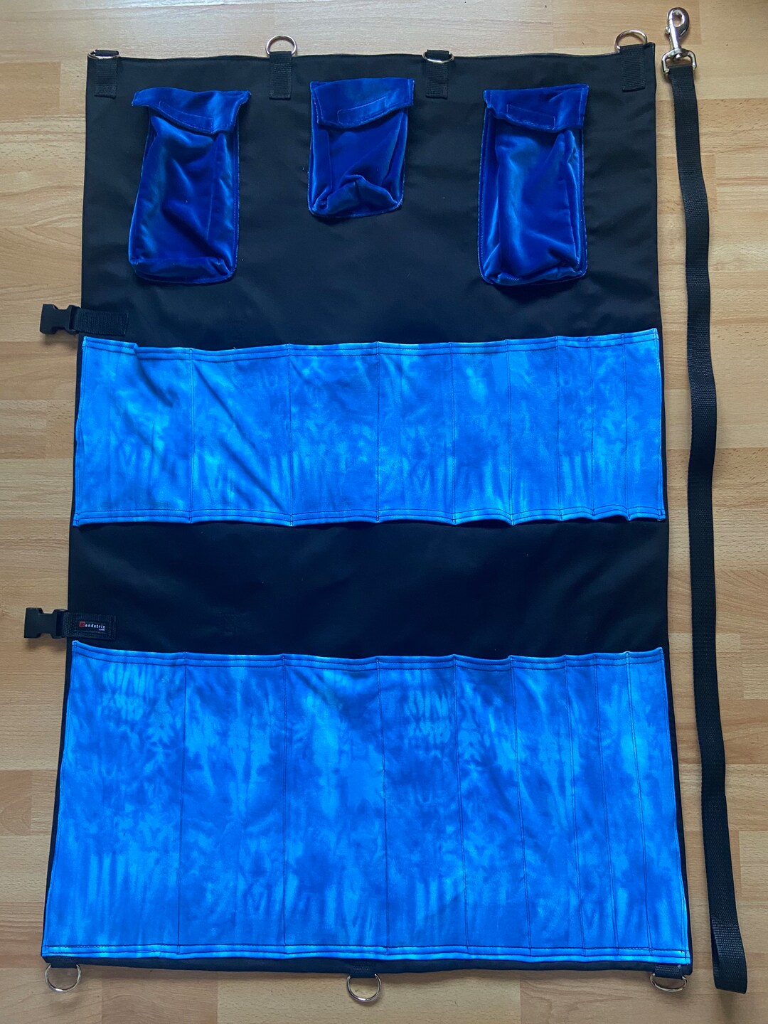 Blue BDSM Gear Kit Bag. Kink Storage for Floggers, Canes, Crops ...