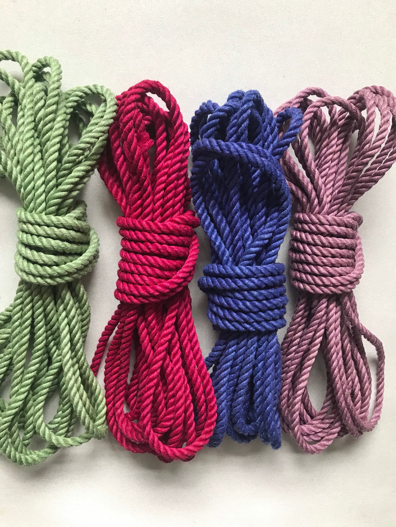 UK dyed hemp rope. Choose your length and colour. Machine | Etsy