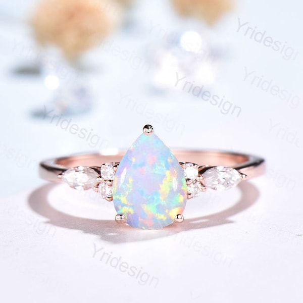 Unique Opal Ring - Etsy