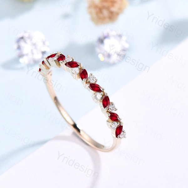 Ruby Wedding Ring - Etsy