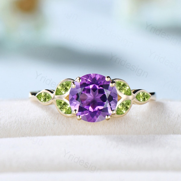Amethyst and Peridot - Etsy
