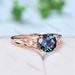 Moon Alexandrite Ring Vintage Hexagon Cut Alexandrite Engagement Ring ...
