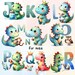 Cute Dino Alphabet Clipart Watercolor Clipart Nursery Decor Cute Baby ...