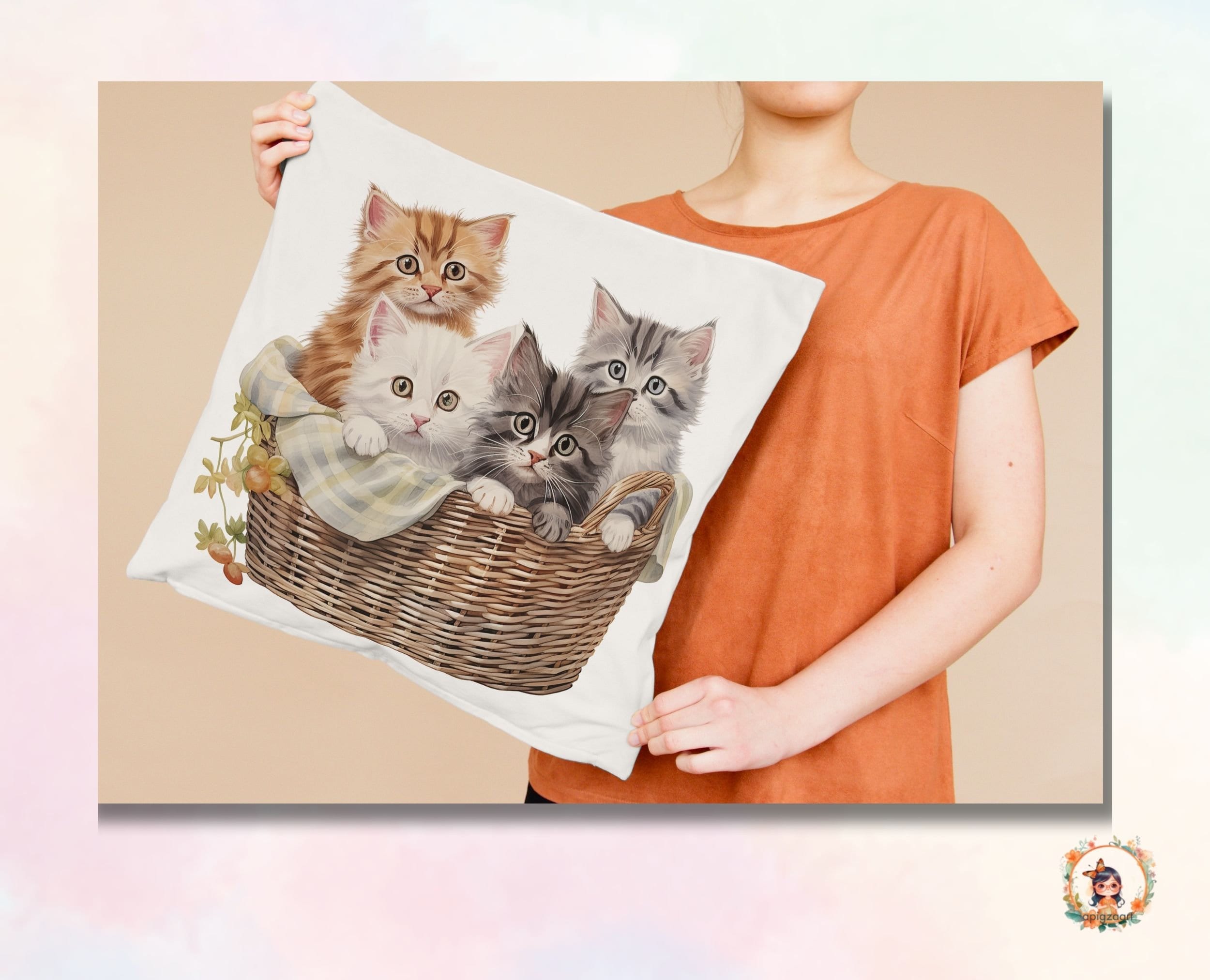 Kittens in Basket Clipart Cute Cat Clipart Bunddle Kawaii Cute Cat ...