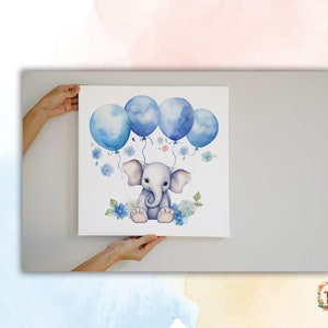 Baby Elephant Clipart | Nursery Wall Art | Watercolor Illustrations ...