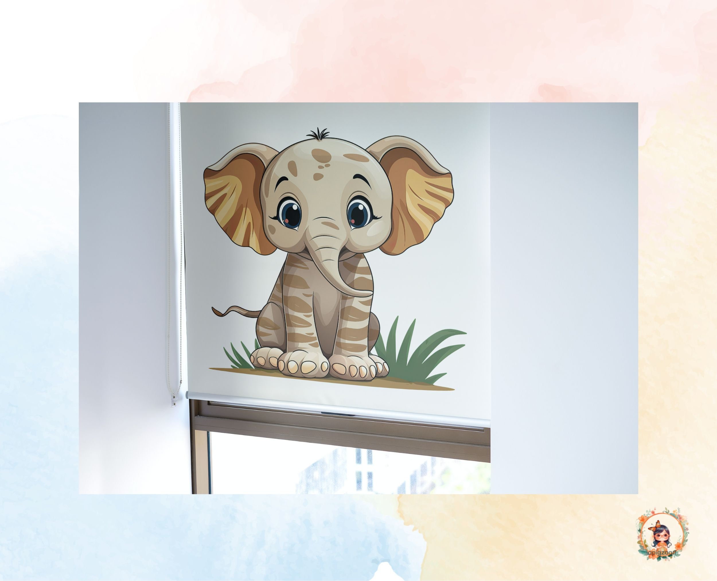 Baby Safari Animals Clipart Cute Baby Animal Watercolor Clipart Baby ...